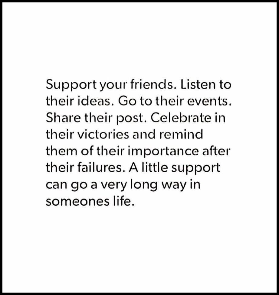 Support your friends - Staying Alive is Not Enough