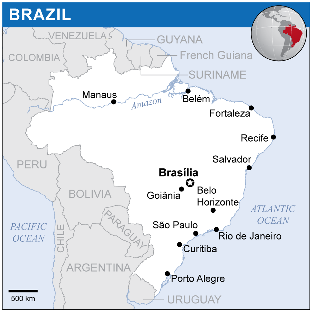 Geography Blog: Map of Brazil