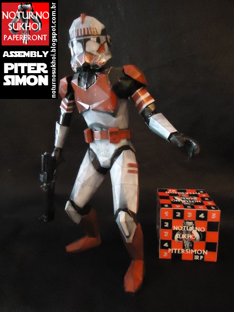 Noturno Sukhoi: Star Wars Commander Thire and Shock Trooper_Papercraft