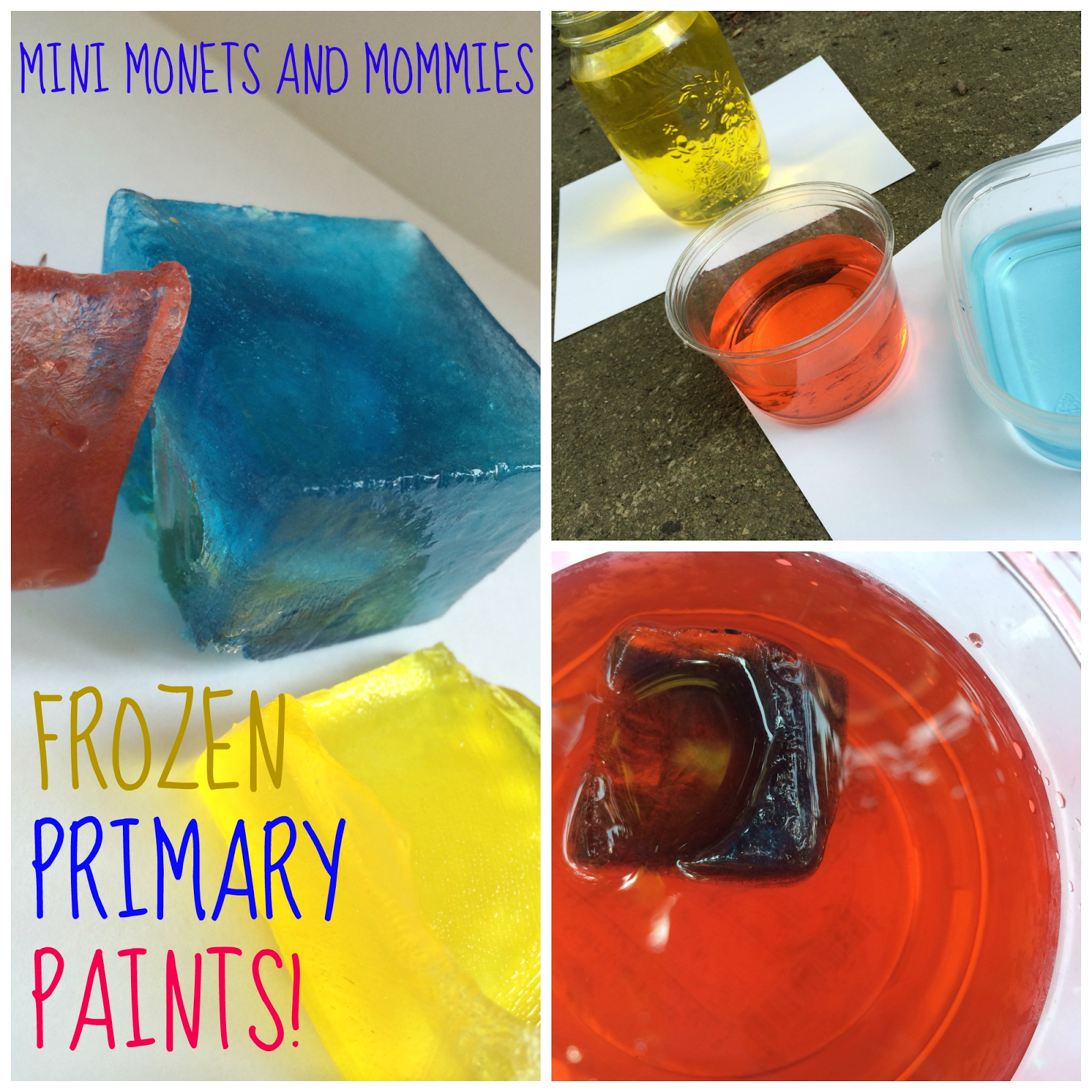 Mini Monets and Mommies: Frozen Color Mixing: Abstract Art Activity ...