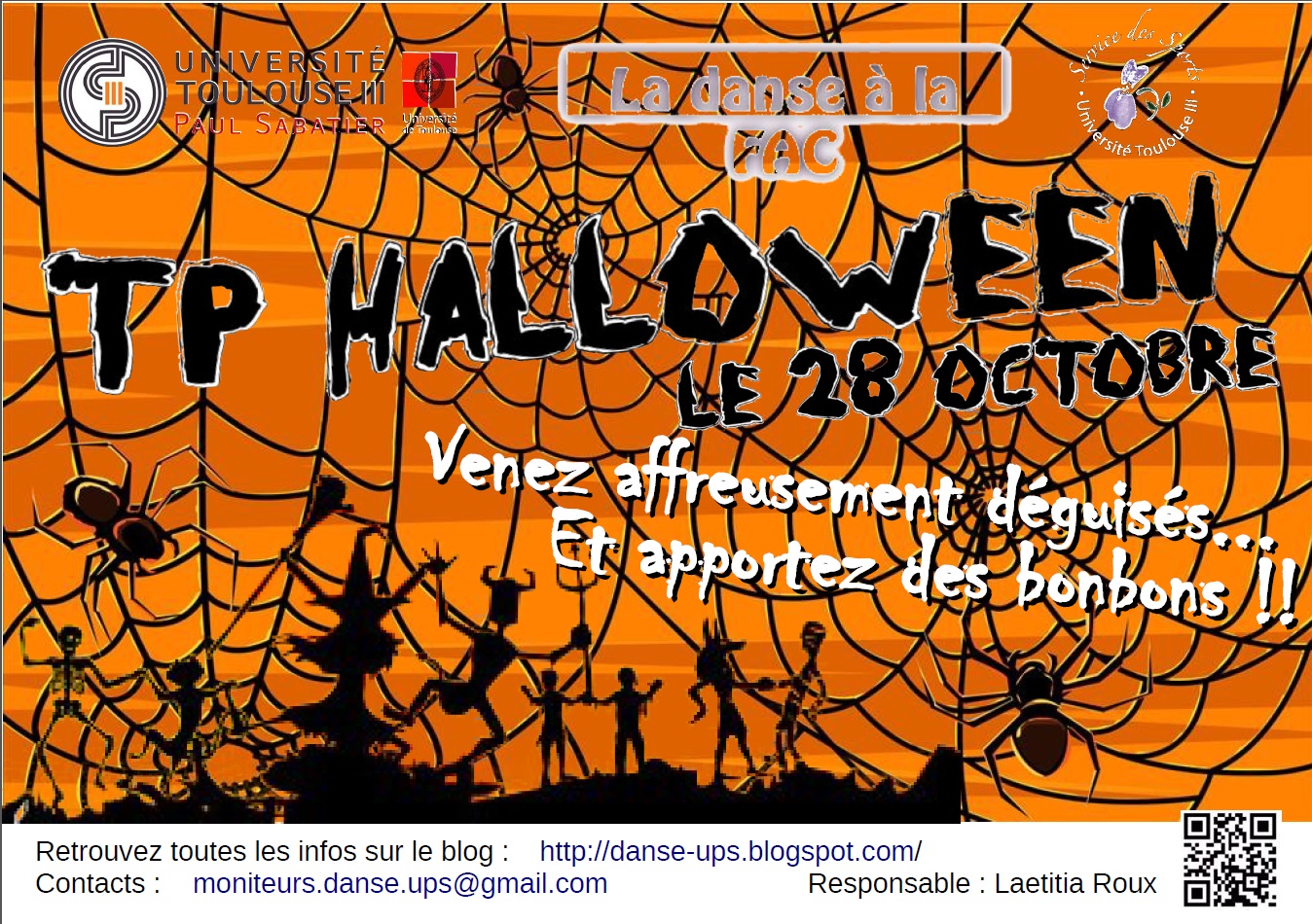 Danse à 2 à la fac UPS: TP Halloween : venez affreusement déguisés