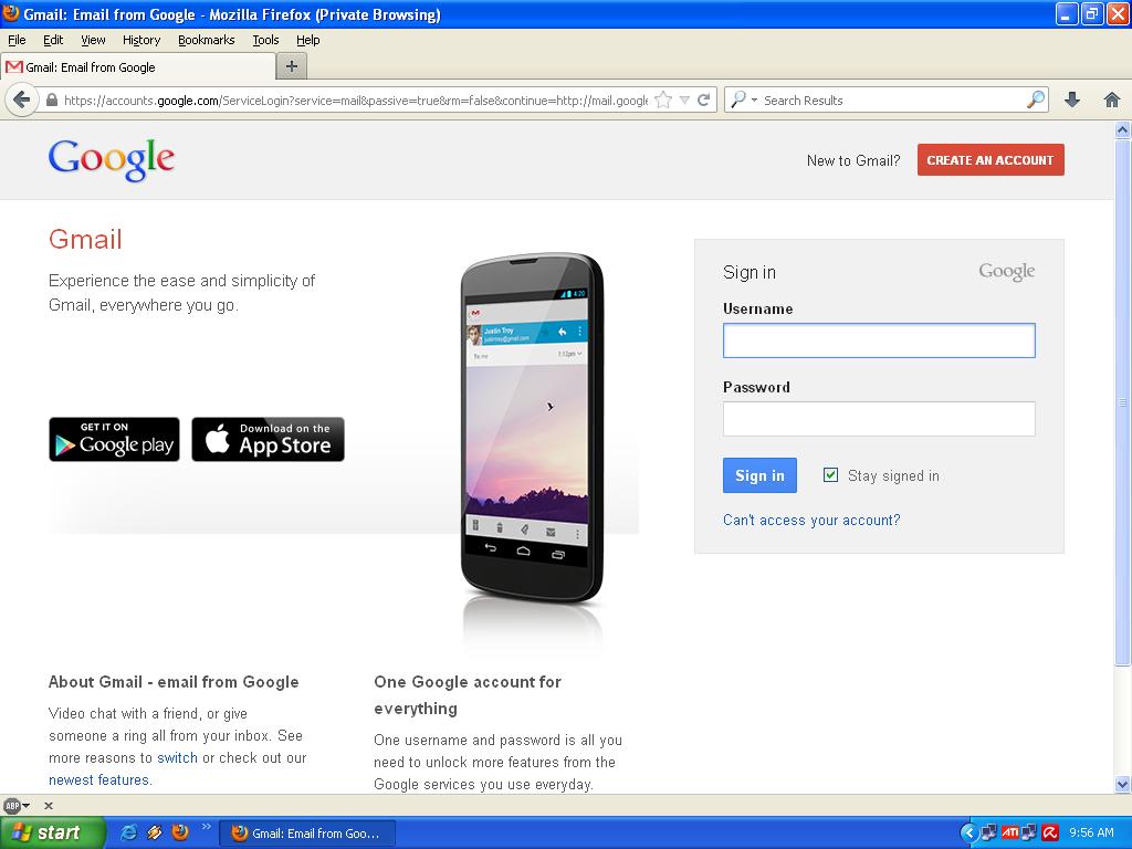 MyPhotographysite: Gmail Homepage.