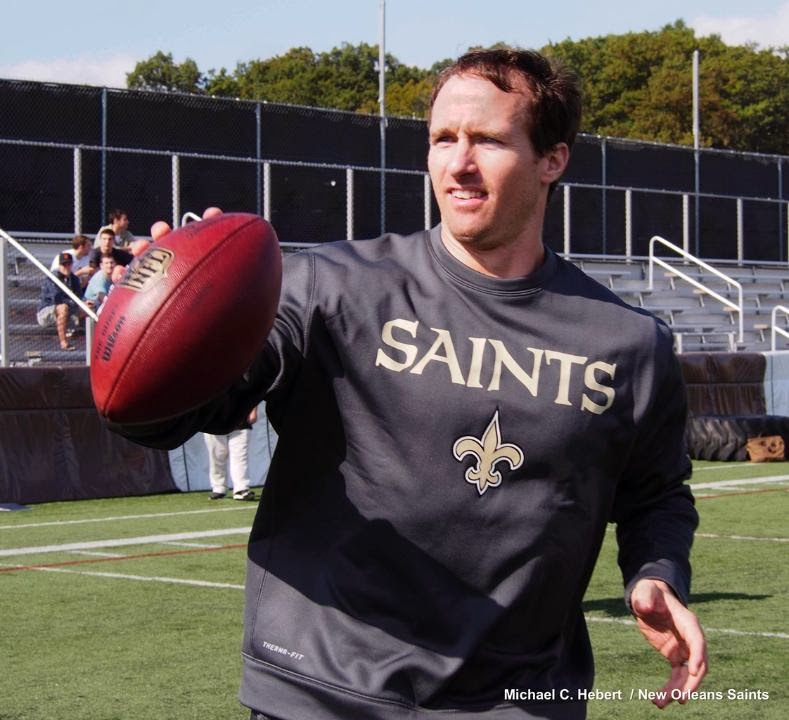 VJBrendan.com: Drew Brees and The Saints Practice in Providence R.I.