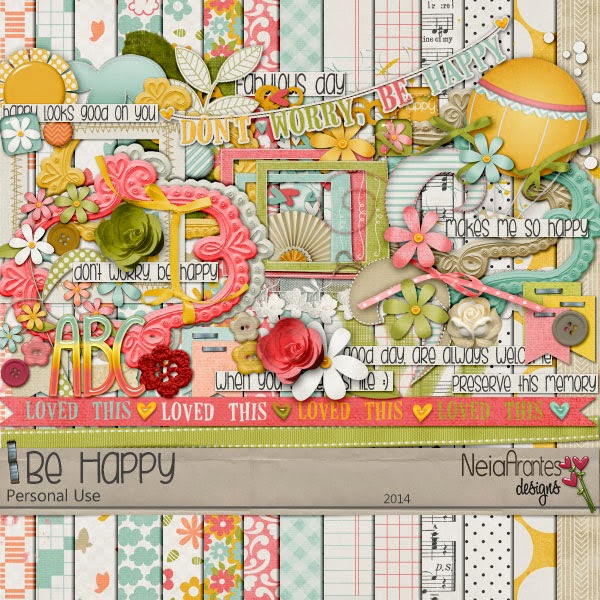 Neia Scraps - Digital Scrapbooking: Be Happy + Tell Your Story + Freebie
