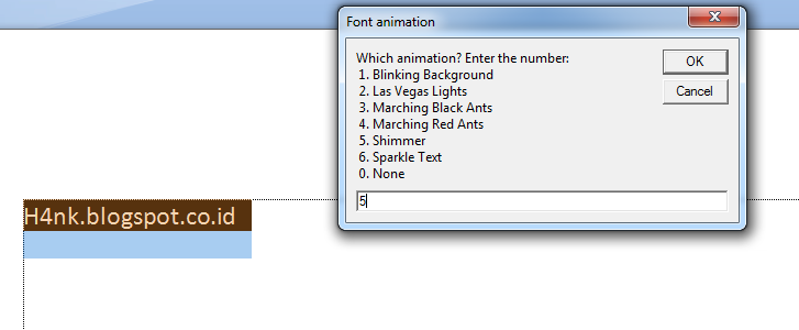 Animasi Text pada MS Word 2007