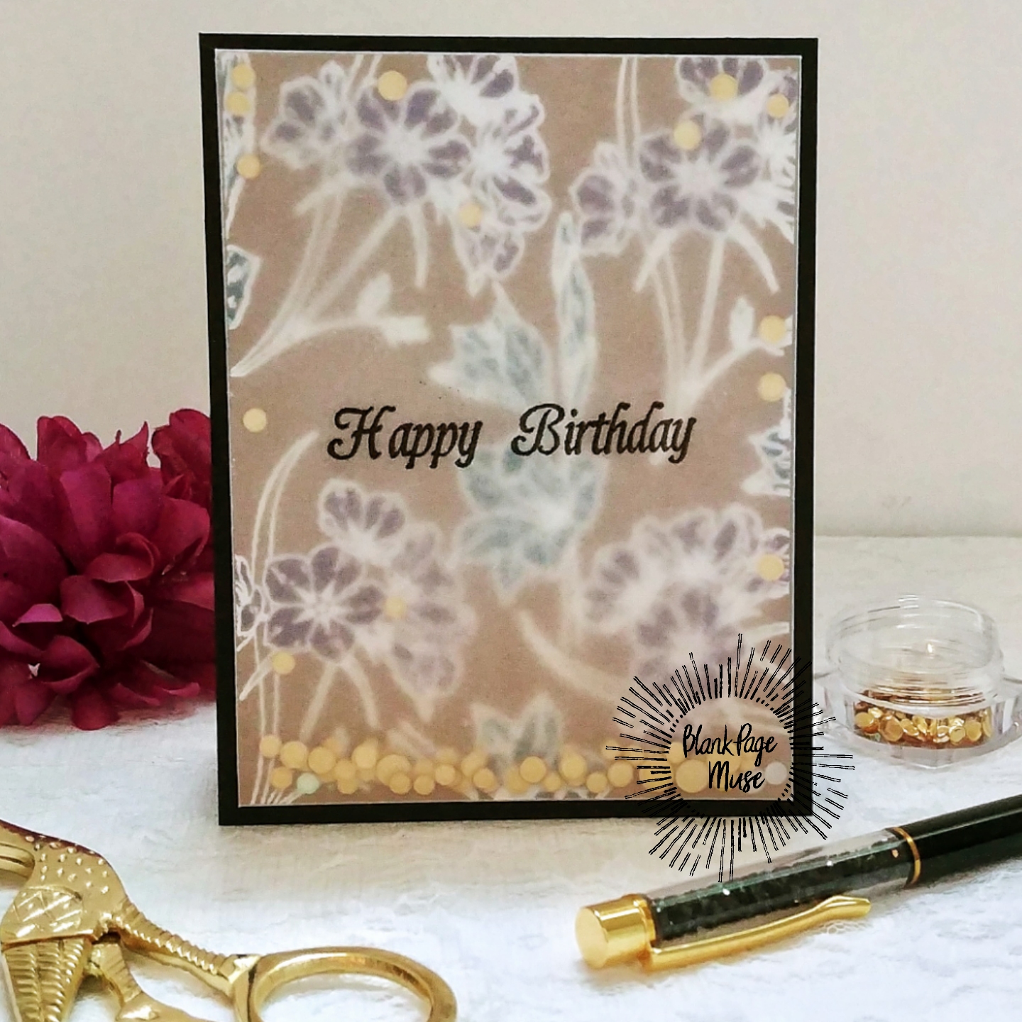 Blank Page Muse: Vellum Shaker Card