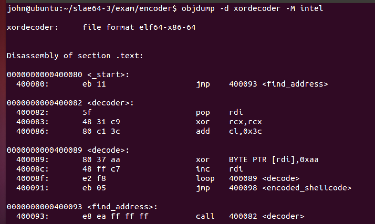Opcode 0xed in binary - ehooliX