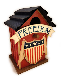 Needles 'n' Knowledge: Birdhouse 3D Gable Style Box with Shield
