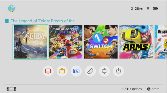 Nintendo apresenta o Home Menu do Nintendo Switch