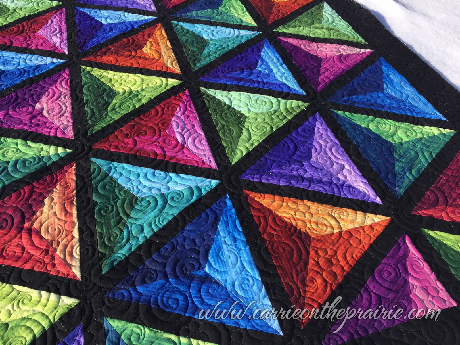 Carrie On The Prairie: 3-D Pyramid quilt