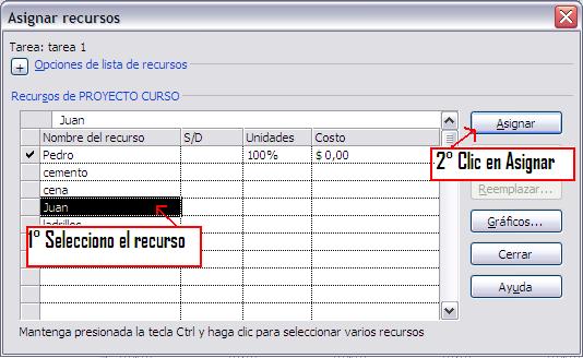 RECURSOS DE MS PROJECT: RECURSOS