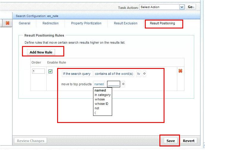 ATG Search - how to define the search configuration rules
