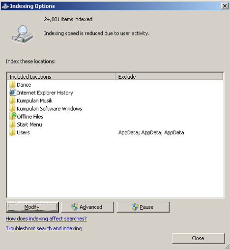 How to Rebuild Search Index in Windows 7 and Windows 8