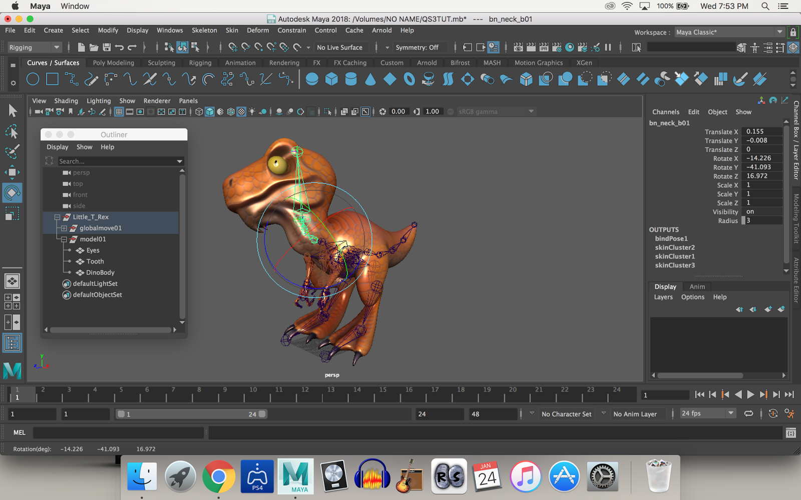 QS to Rigging in Maya P3
