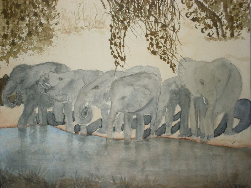 Aquarellen van Renate: animals