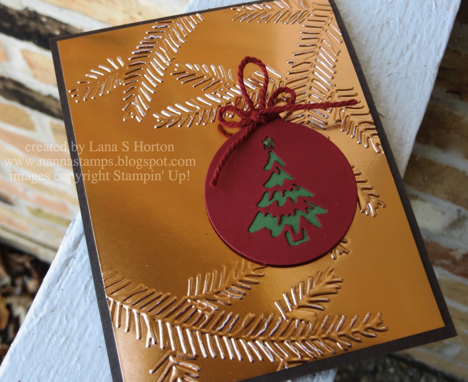Stamping with Nanna: Copper Pines
