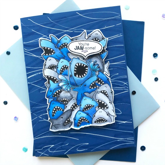 Newton's Nook Designs: Shark Cards by October Guest Designer Bobbi Lemanski