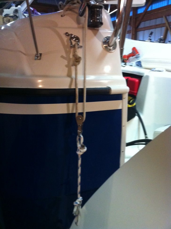 MacGregor 26M Sail Log: more mods: speakers, rudder blocks and a cleat!