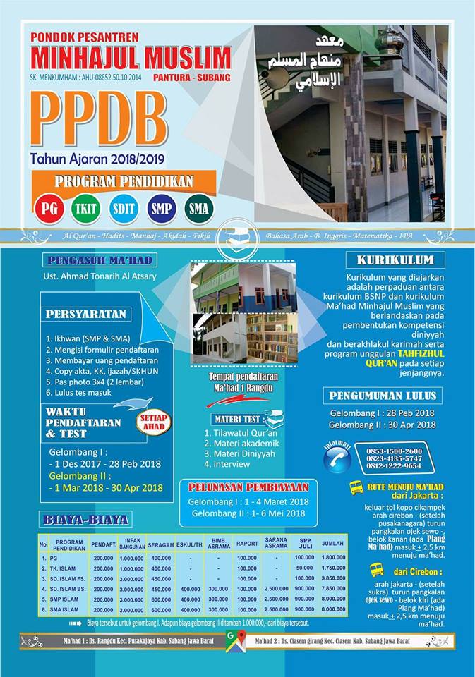 PPDB Pondok Pesantren Minhajul Muslim Pantura Subang - Ma'had Minhajul ...