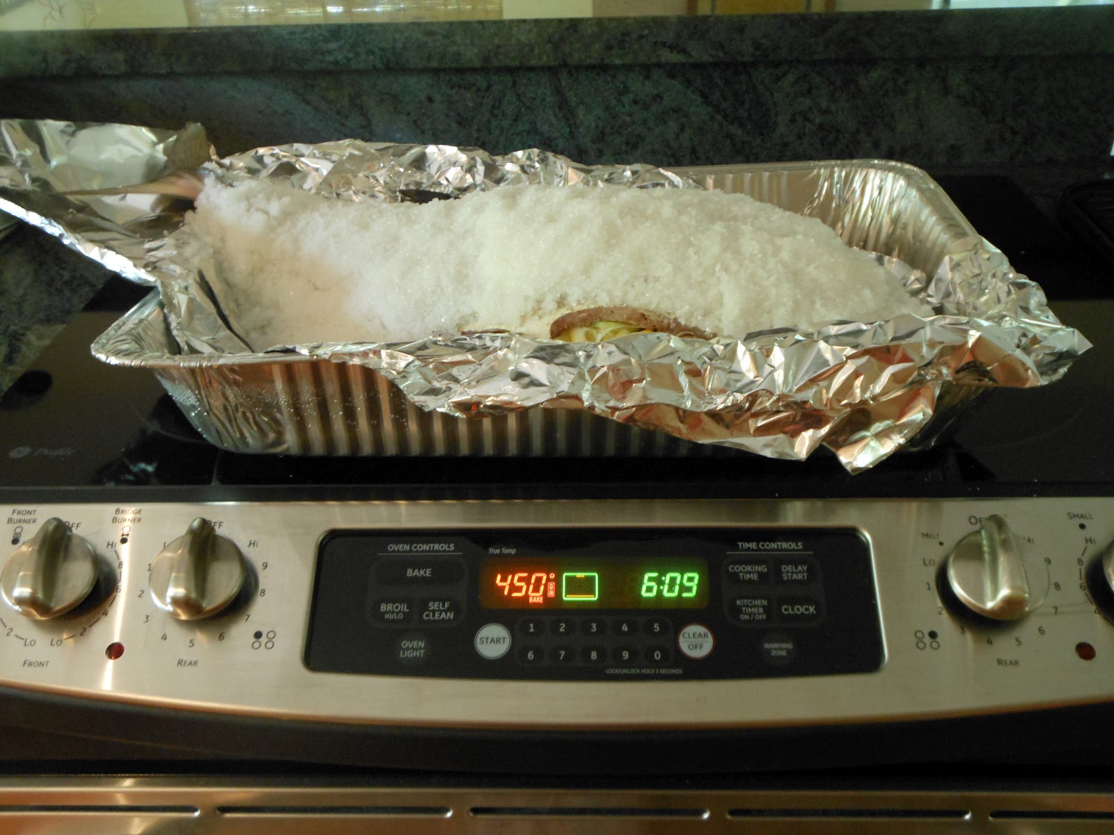 The Gourmet Diabetic: Papio Baked in Salt