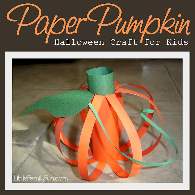 Little Family Fun: Paper Pumpkin - Halloween craft for Kids