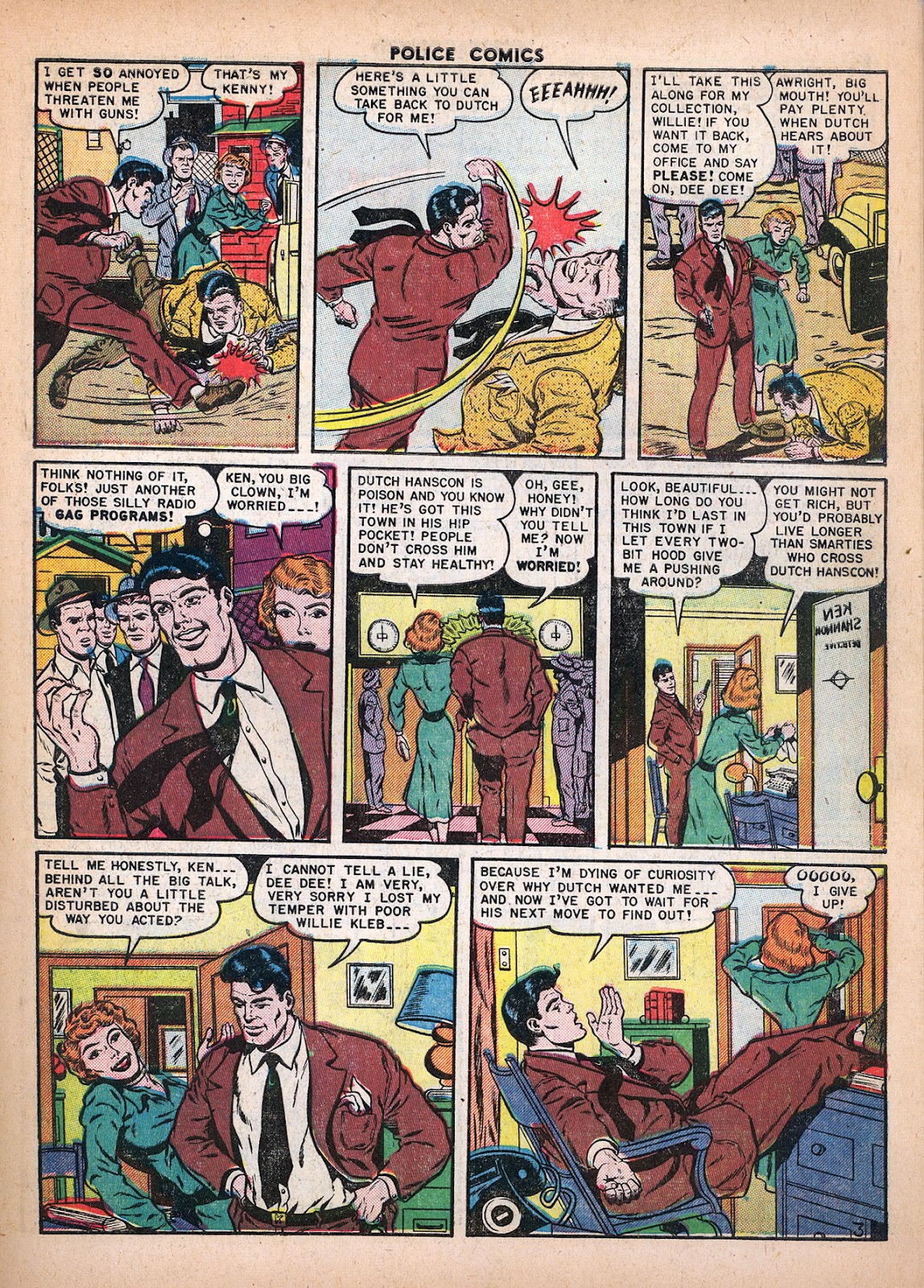 Four-Color Shadows: Ken Shannon, Private Detective-Police Comics-1951