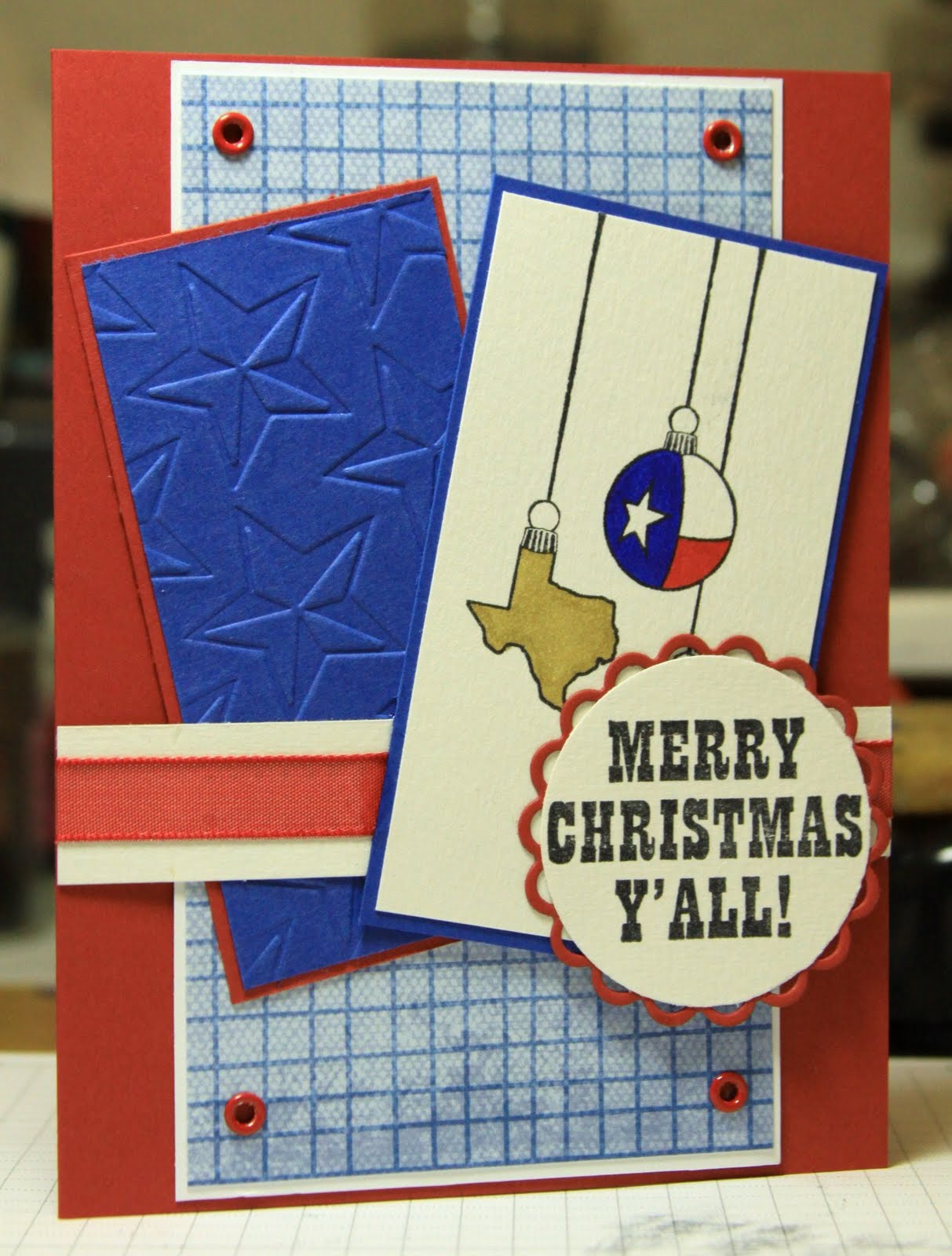 airbornewife's stamping spot: SCS Sketch #348 ~ Texas themed Christmas card