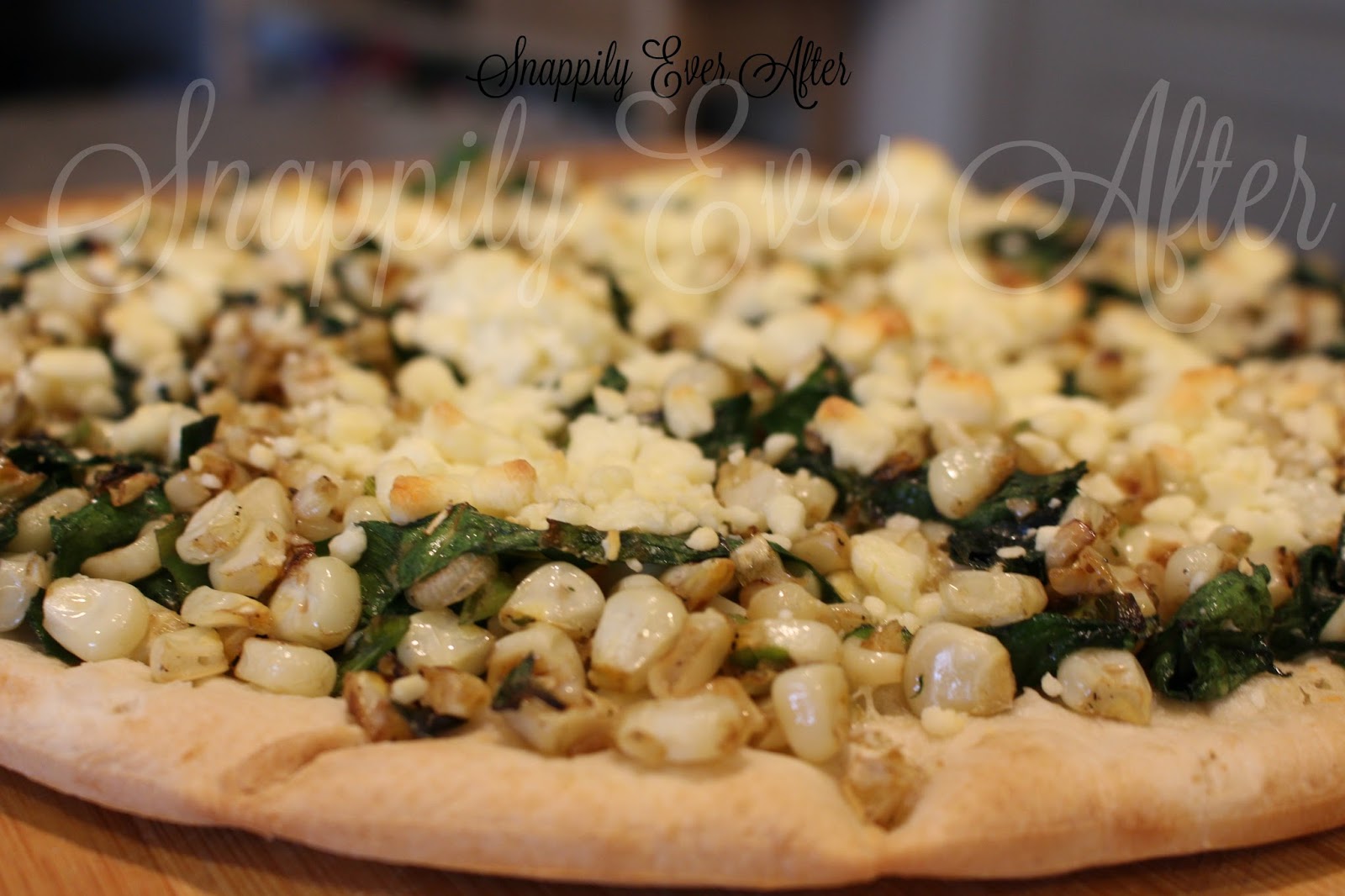 Snappily Ever After: Corn, Chard and Green Onion Flat Bread