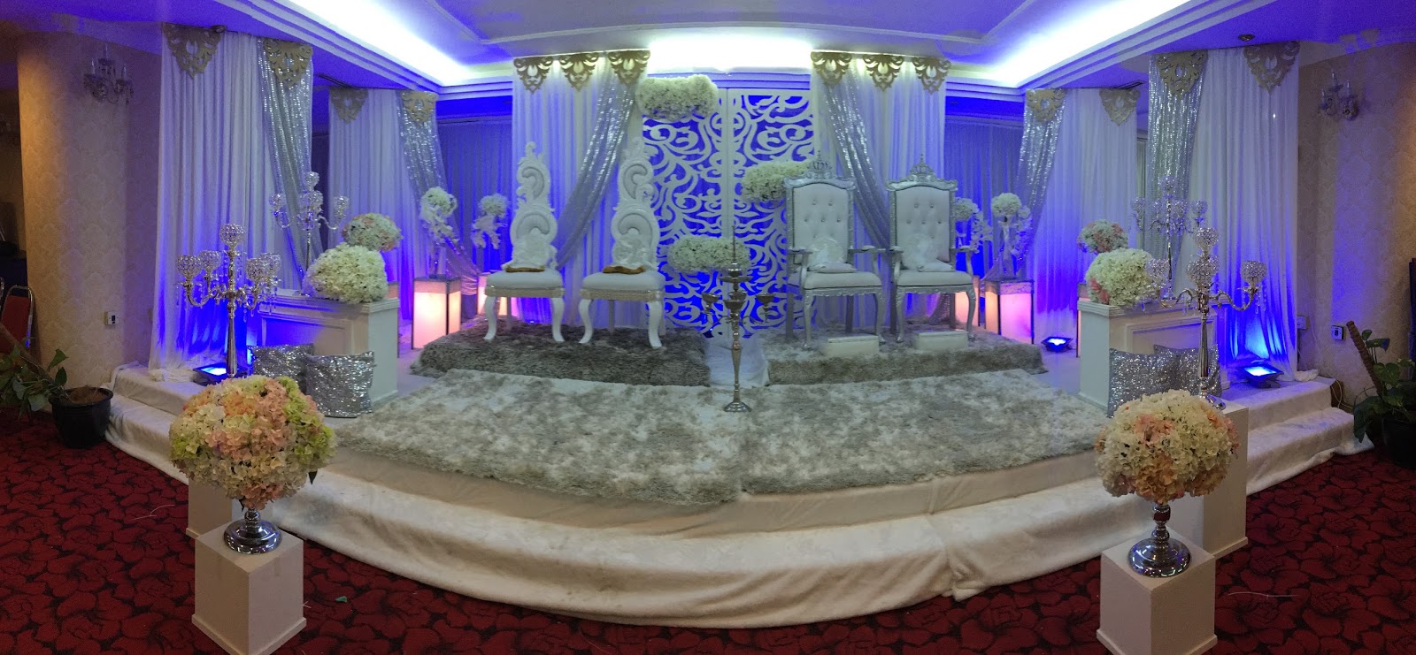 CLEO STUDIO AMPANG: pelamin di dewan gemalasari Risda Ampang . persandingan 2 pasang pengantin ...