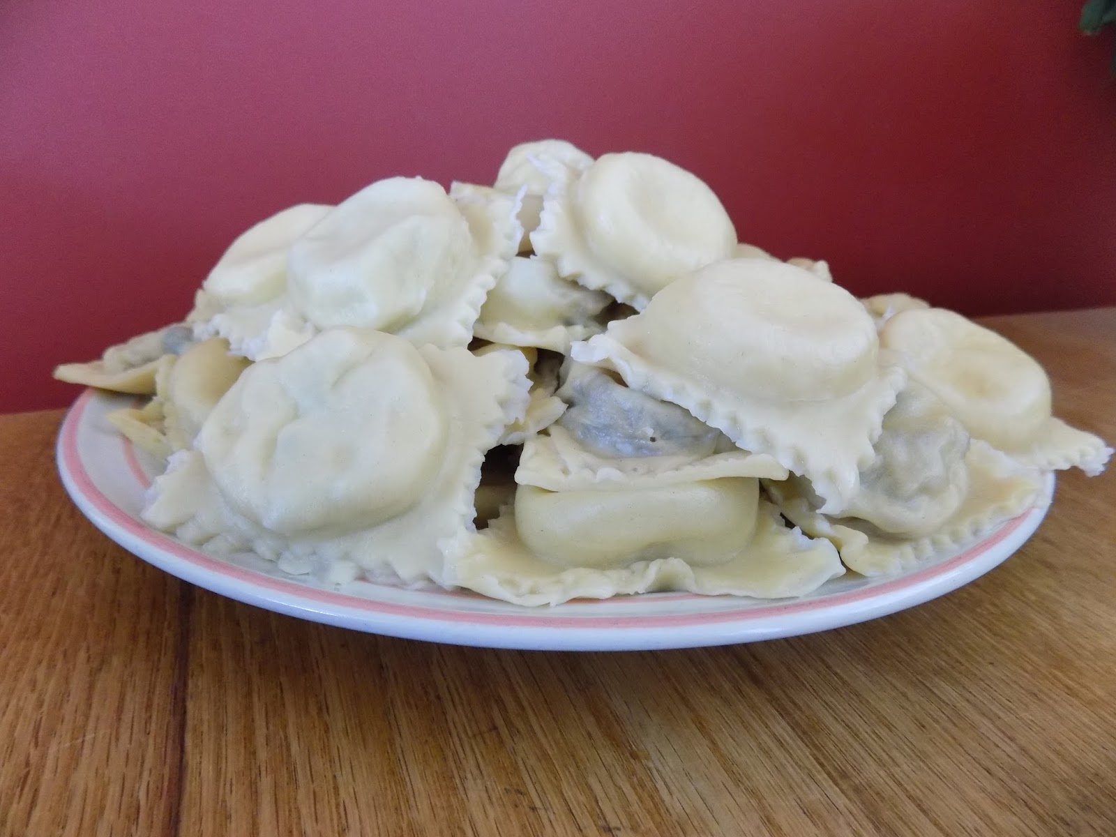 Mushroom Ravioli with Rosemary Butter Sauce