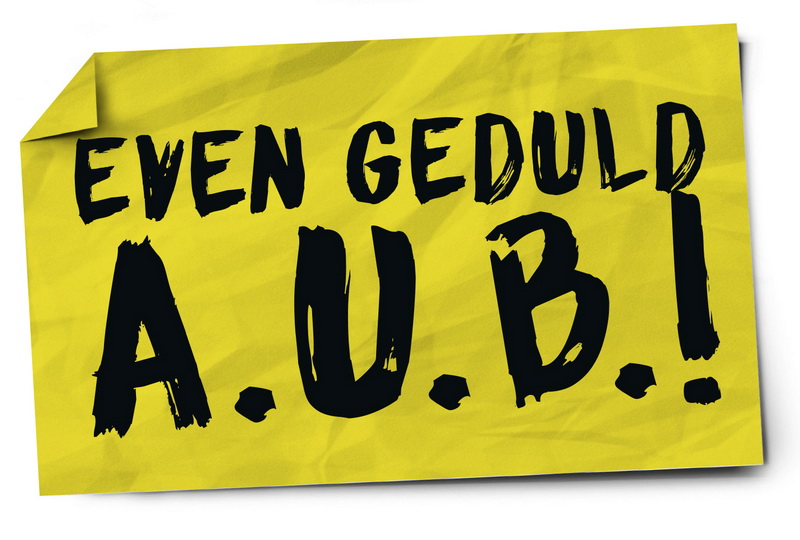 Het Vrolijke Konijnenhol: Even geduld...