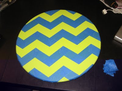 a kitchen table for two: Lazy Susan makeover & chevron stipe tutorial