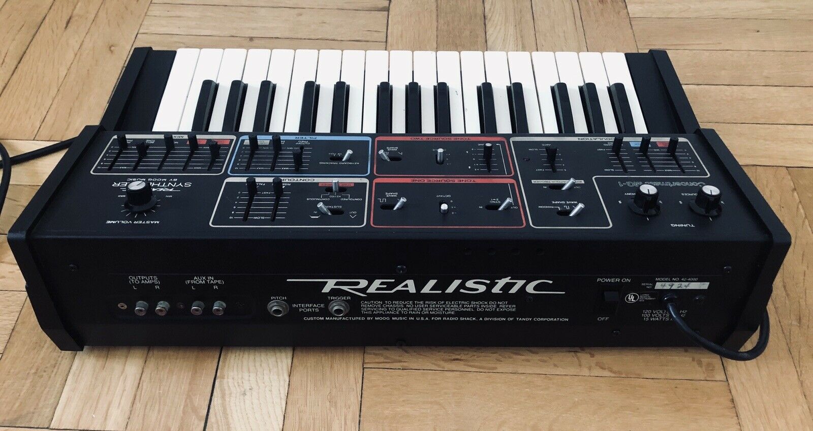 MATRIXSYNTH: Realistic Synthesizer Concertmate MG-1 By Moog 1981 Analog ...