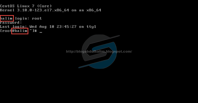 Cara mengganti hostname di CentOS 7 ~ Blog Abdul Halim
