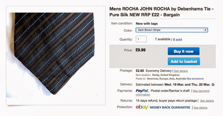 Making My Tennant Suit: Rocha John Rocha - grab a bargain while you can!