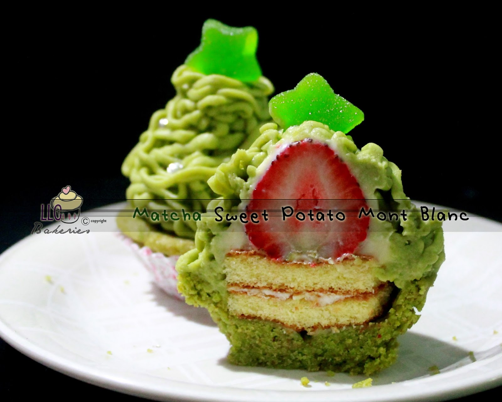 LLC Bakeries: Matcha Sweet Potato Mont Blanc - Merry Christmas