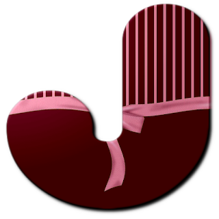 Letras con Lazo Rosa. Pink Lace Letters. - Oh my Alfabetos!