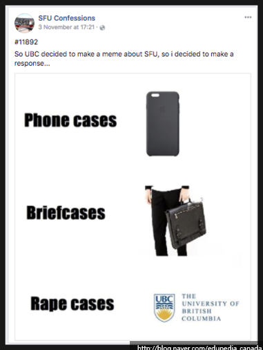 SFU vs UBC meme WAR 디스전