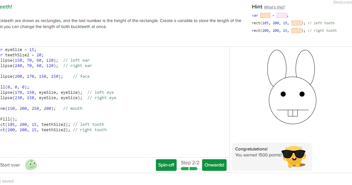 NickPioIT10: 04 Bucktooth Bunny - JavaScript - Khan Academy