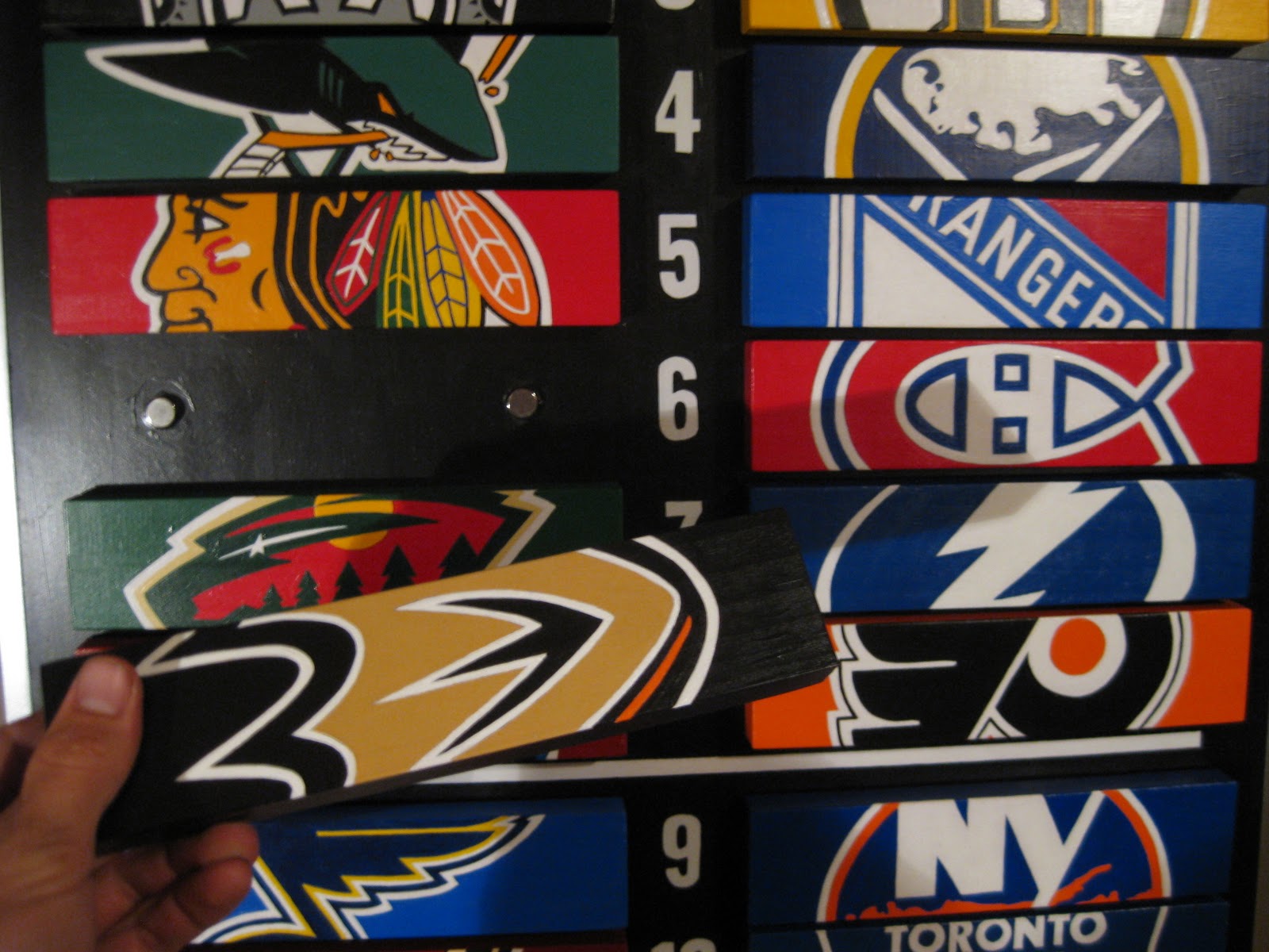 Lumberjack Designs: NHL Standings Chart