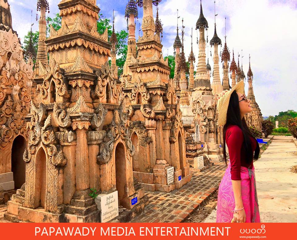 Thinzar Nwe Win In Mway Taw Kat Ku Pagoda, Shan State, Myanmar