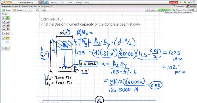Construction / Civil Engineering: Find the design moment capacity of ...