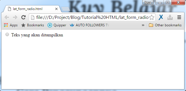 Fungsi Tag Input Type Radio Beserta Cara Penggunaannya