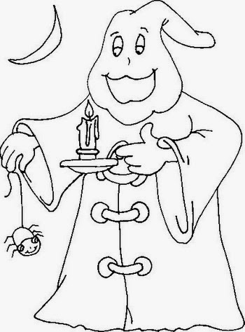 IMAGINI de colorat cu FANTOME - Halloween :: Fise de lucru - gradinita ...