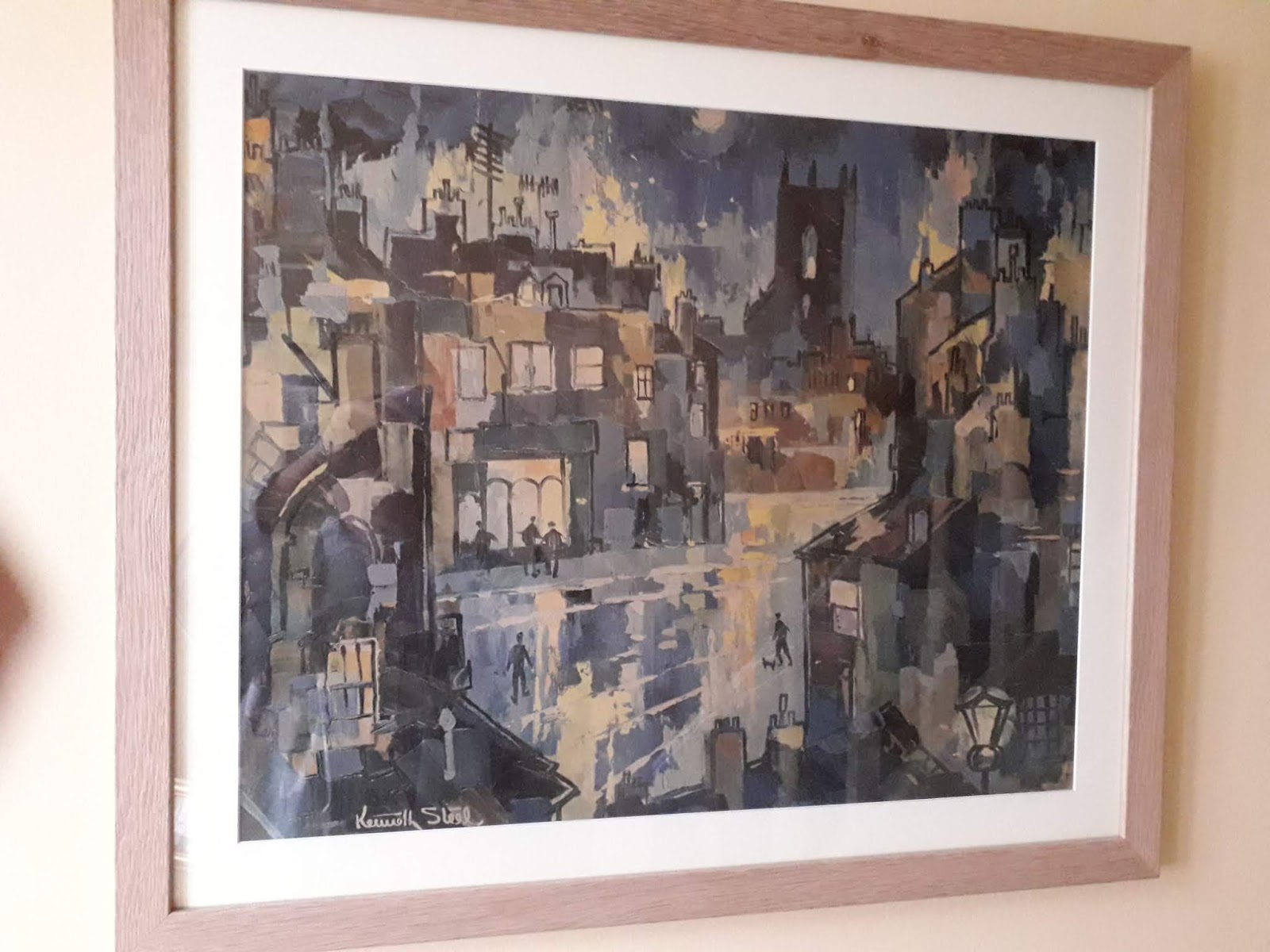 View From A Hill: Sheffield By Night - Kenneth Steel Sheffield circa 1960