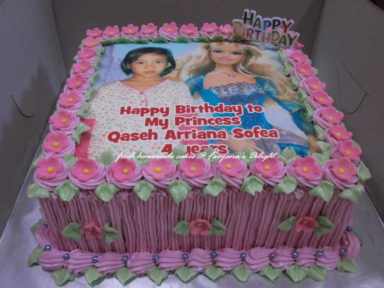 Faryana's Delight n Dessert: Kek Rainbow Tema Barbie