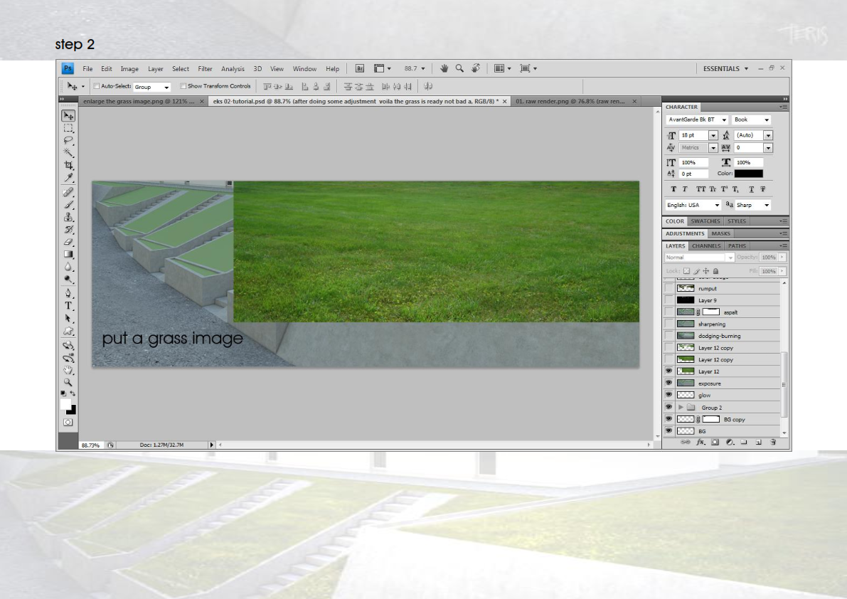 Tutorial Breakdown Photoshop membuat Rumput By Master Klara teresa ...