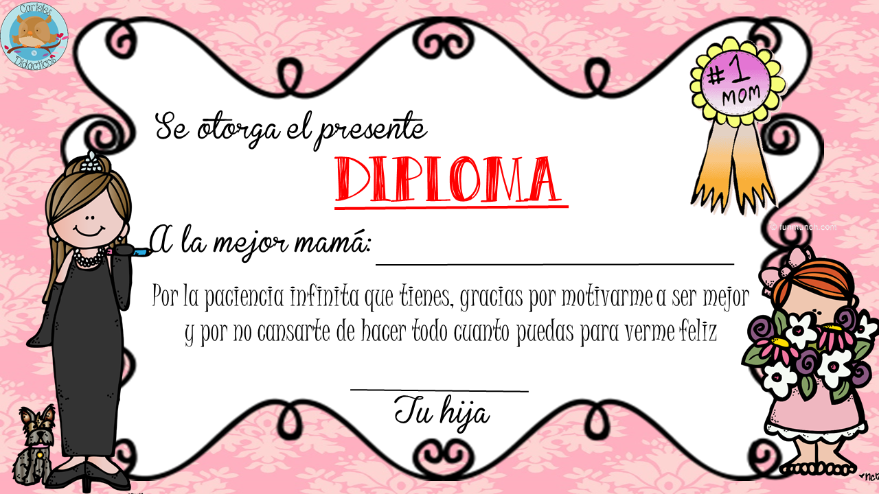 ® Imágenes y Gifs Animados ®: DIPLOMAS Y TARJETAS PARA EL DÍA DE LA MADRE