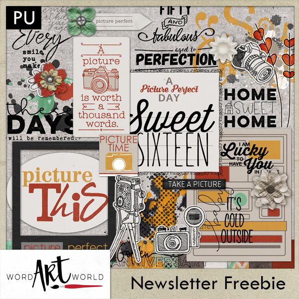 Word Art World: February Freebie in the Word Art World Newsletter!