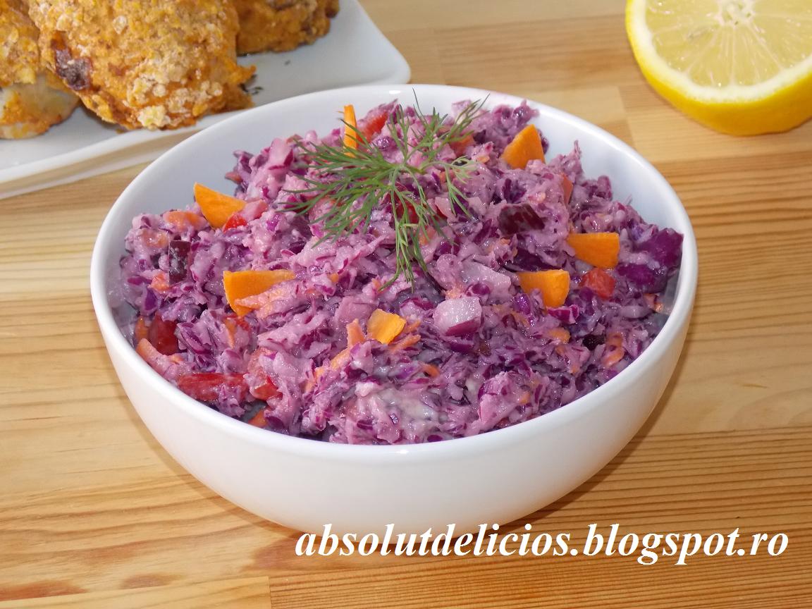 Absolut Delicios: SALATA DE VARZA ROSIE CU MAIONEZA